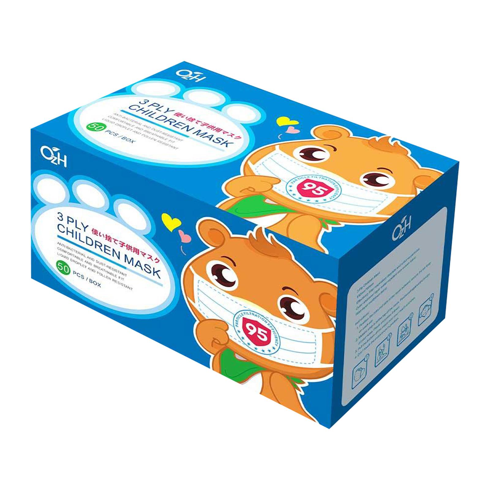 OZ Health 3-Ply Kids And Children Surgical Mask Bfe 95-Percent - 50 PCS ...