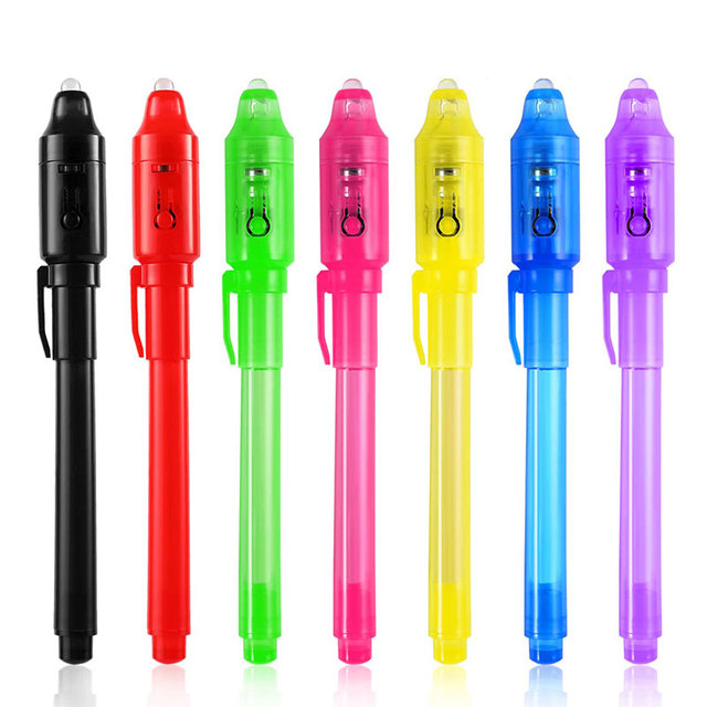 【The Quiet Page】20pcs Invisible Ink Pen With Uv Light Pens For Writing ...