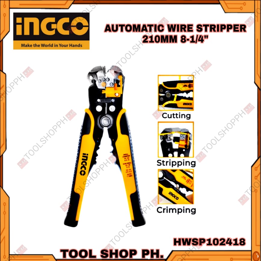 INGCO 3-in-1 Automatic Wire Stripper HWSP102418 | Lazada PH