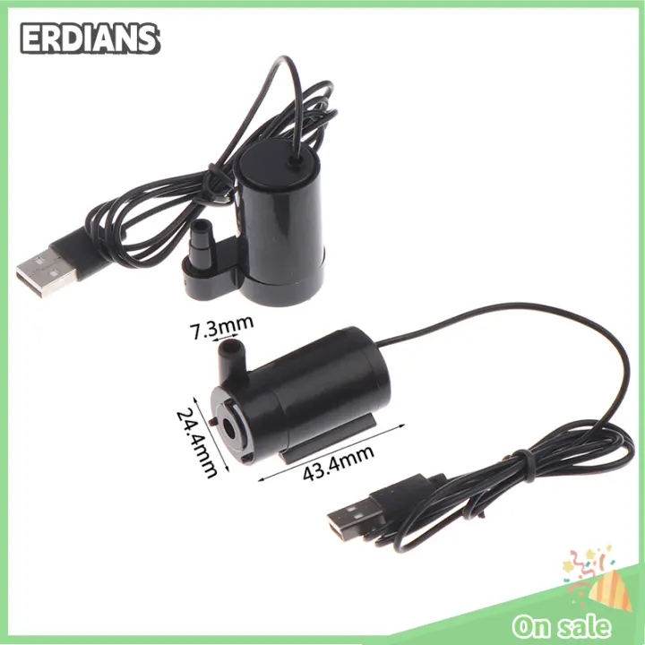 ERDIANS DC5V USB Low Noise Brushless Motor Pump 3L/Min Mini Micro ...
