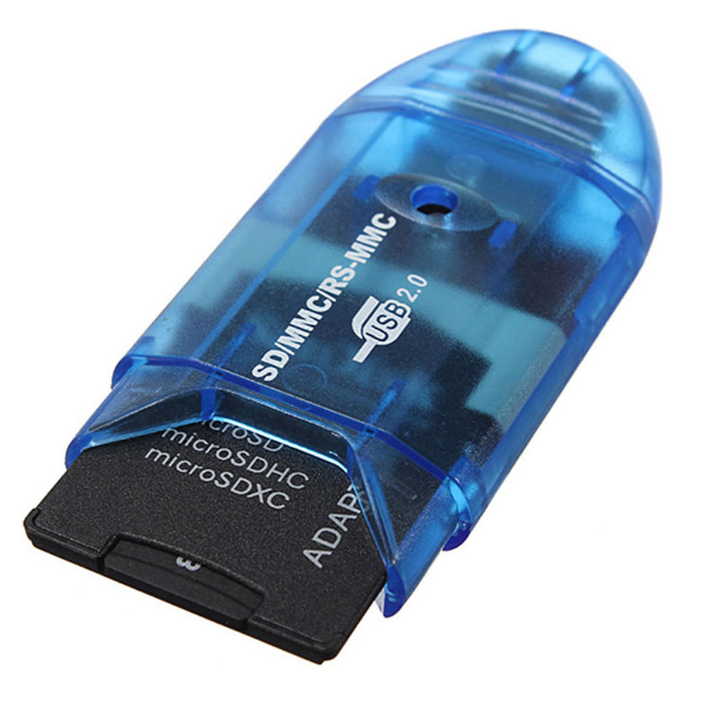 USB Memory Card Reader Writer Adapter for MMC SD SDHC TF UP To 64GB ...