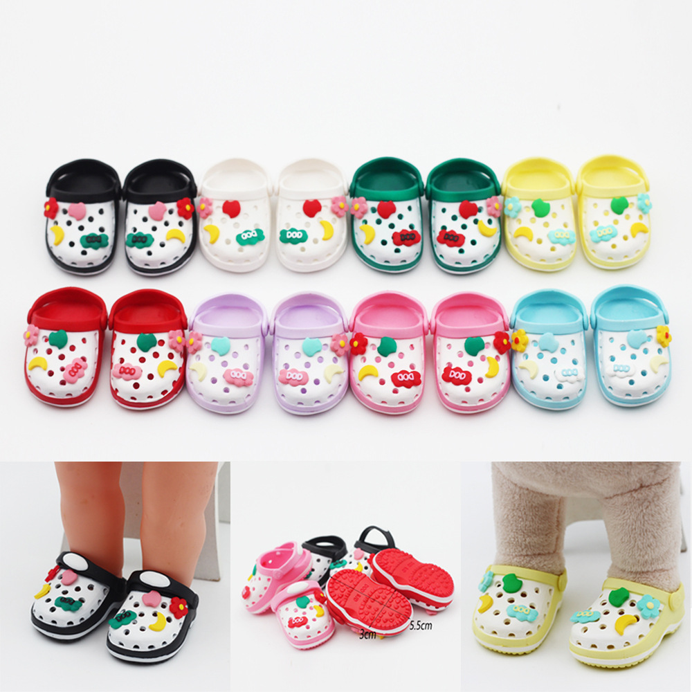 SF Cute Labubu Dolls Slippers Crocs Shoes Doll Accessories For 20cm ...