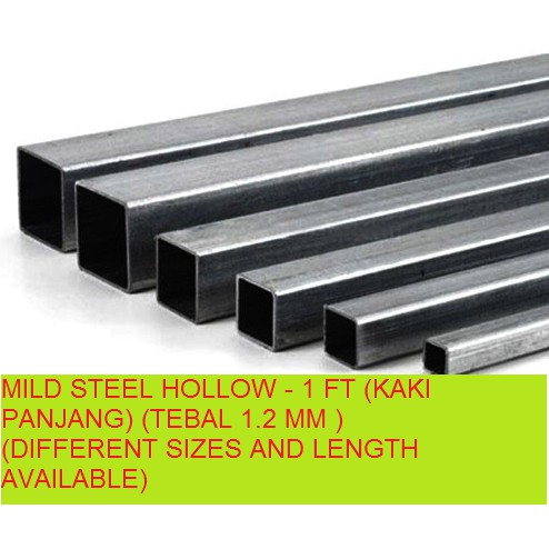 MILD STEEL (BESI) SQUARE HOLLOW - 1 FT SAMPAI 5 KAKI ++(KAKI PANJANG ...