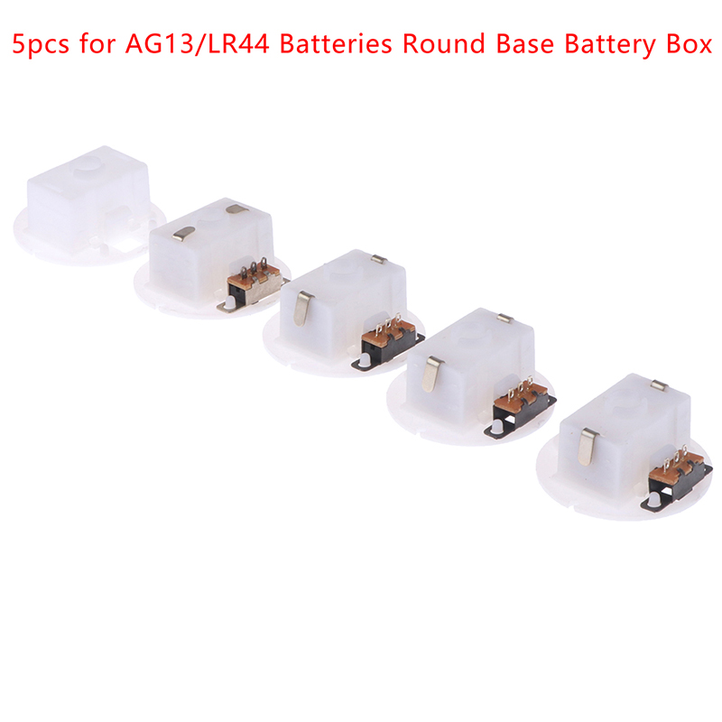 5Pcs For AG13 With Switch Round Base Battery Box Button Compartment ...
