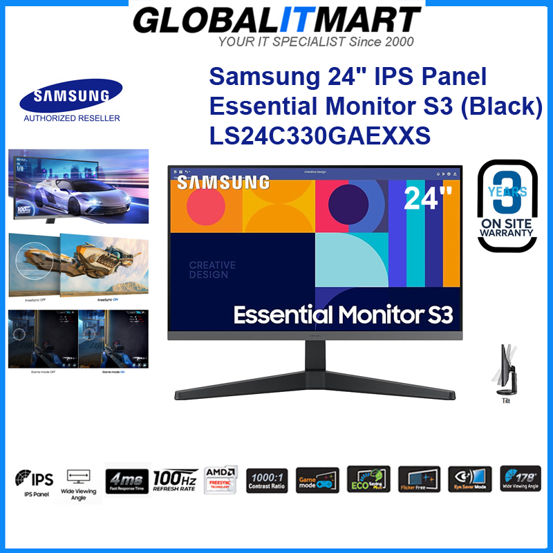 Samsung Essential S3 S33GC | 27" /24" | FHD | 4 (GTG) | 100Hz | IPS ...