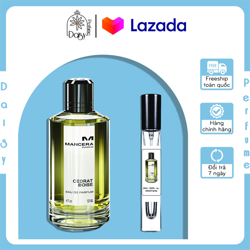 Nước hoa unisex Mancera Cedrat Boise 5ml/ 10ml/ 20ml chính hãng hương thơm trẻ trung, tươi mới ...