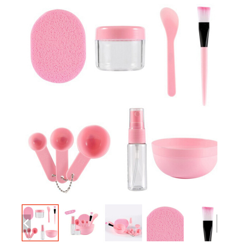 9 Pcs/Set DIY Facial Mask Tools Kit Bowl Brush Spoon Stick Bottle ...