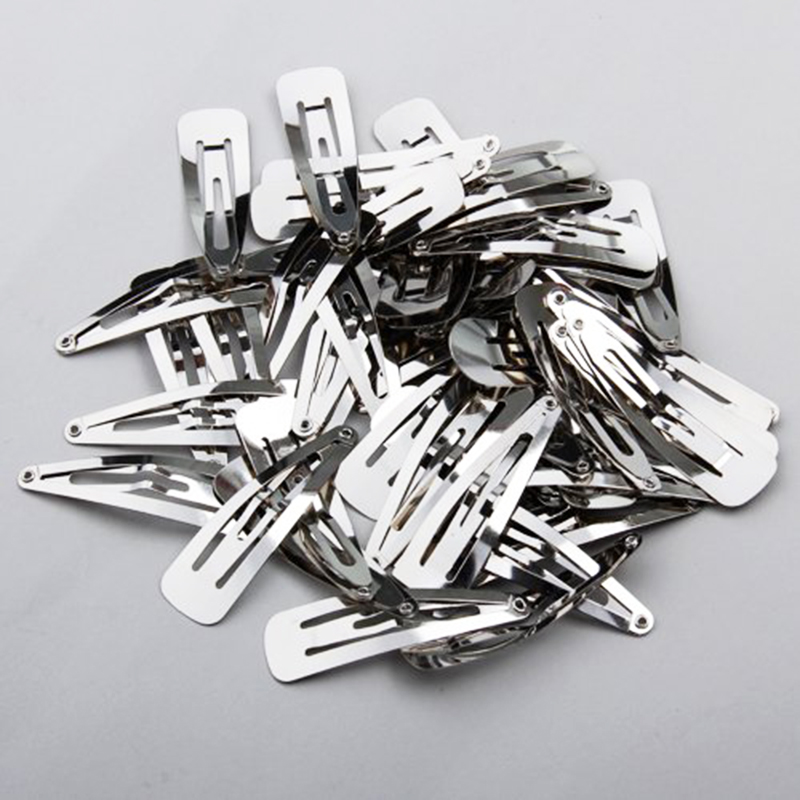 Silver 50pcs/bag Snap Tone Clips Hair Bow Craft 30/40/50mm R3Z0 ...
