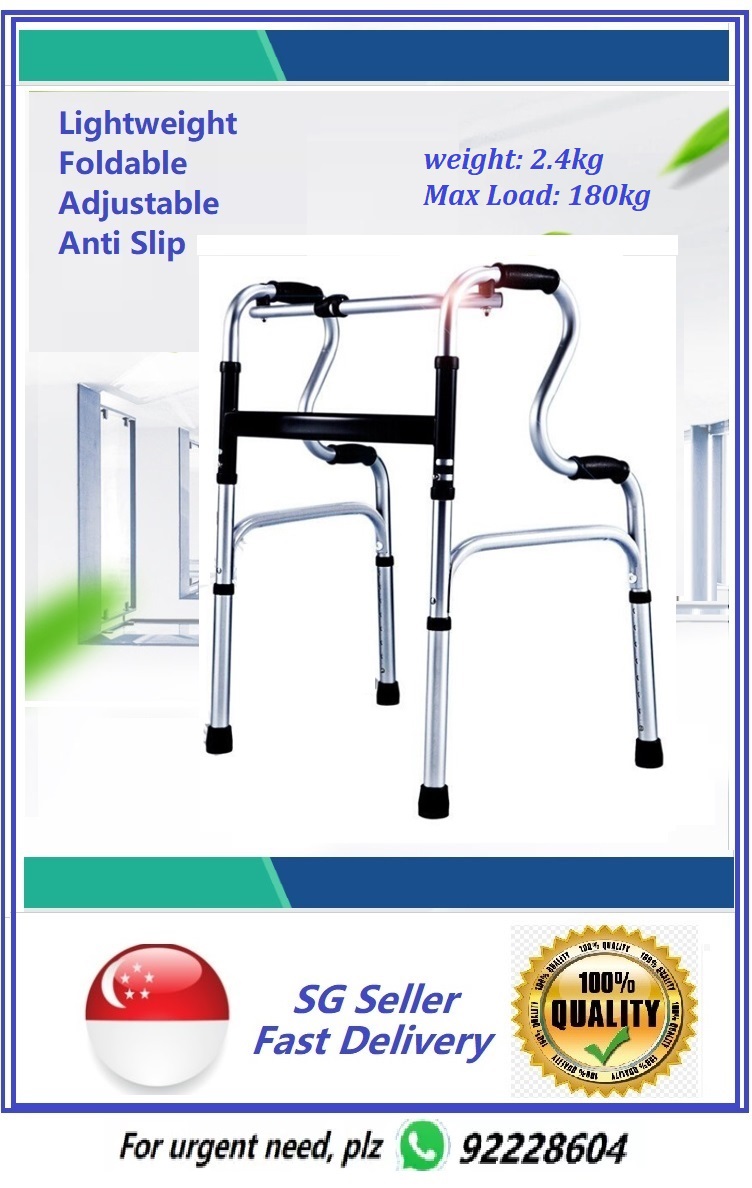 SG Seller, Fast Delivery Dual Support Walking Frame Foldable Walking ...