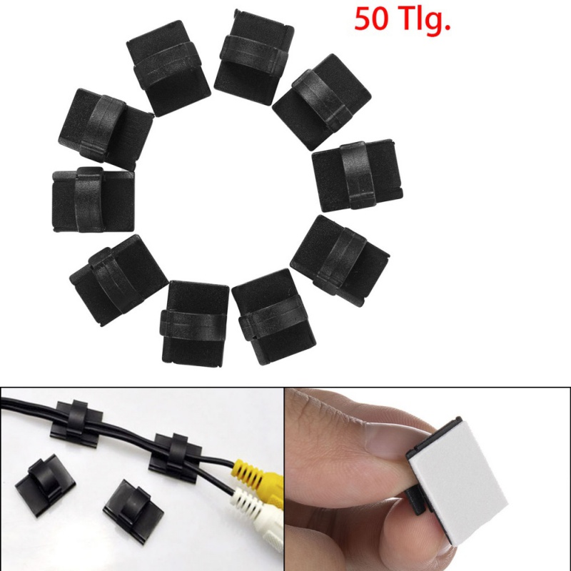 【Top Picks】50PCS Cable Wall Clips Self Adhesive Backed Wire Management ...
