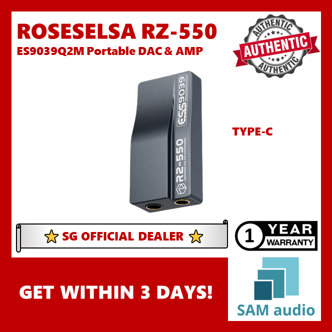 [🎶SG] ROSESELSA RZ-550 (RZ550) ES9039Q2M PORTABLE DAC & AMP | Lazada Singapore