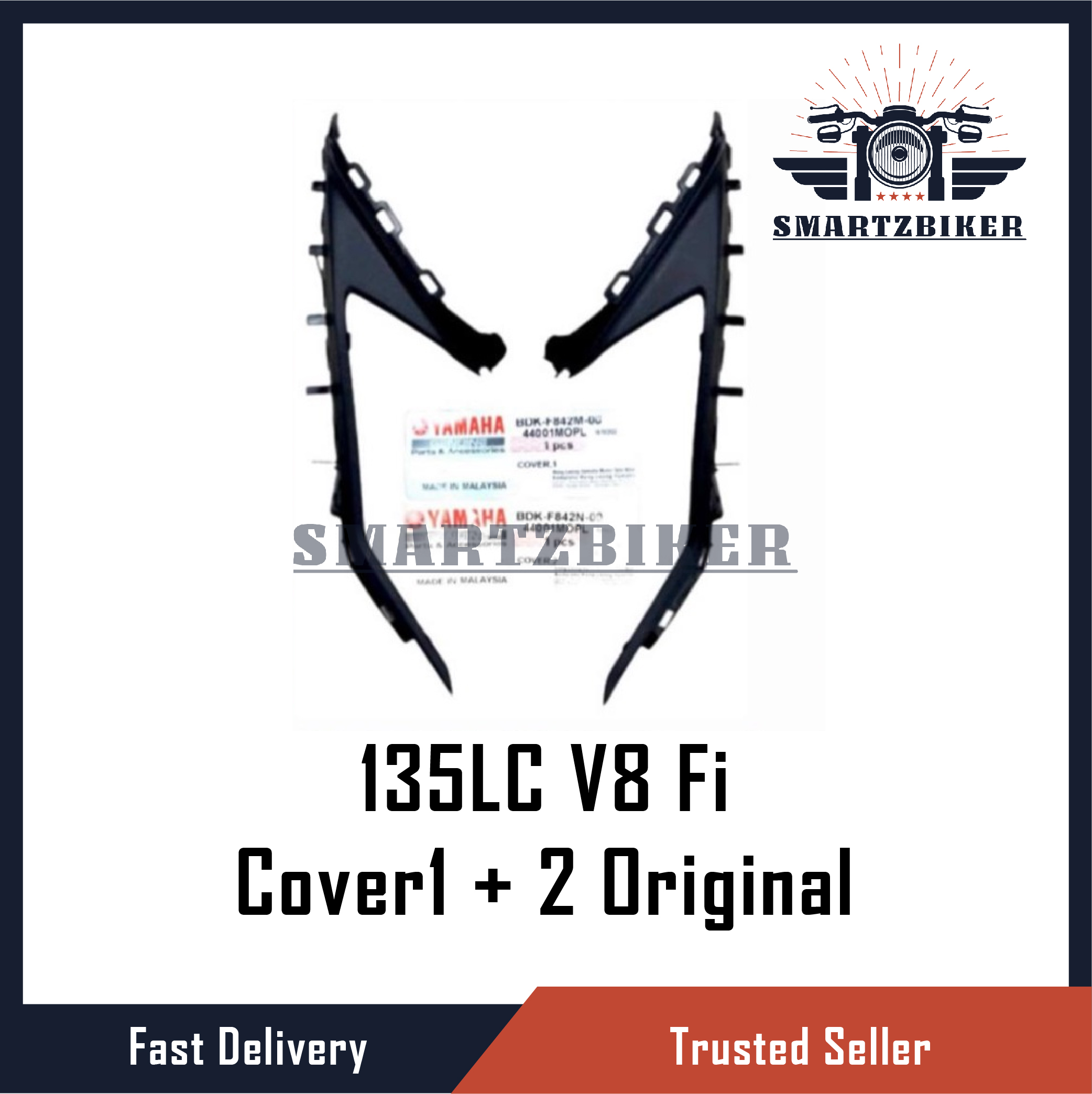 Original Yamaha LC135 V8 Fi 135LC V8 Fi LC 135 V8 Fi Cover 1 + Cover 2 ...