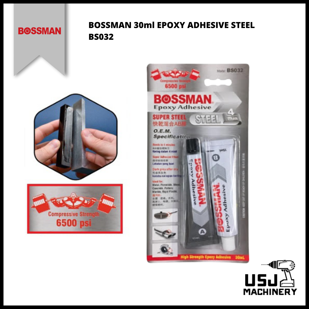 BOSSMAN 30ML Epoxy Adhesive Steel | BS032 | Lazada