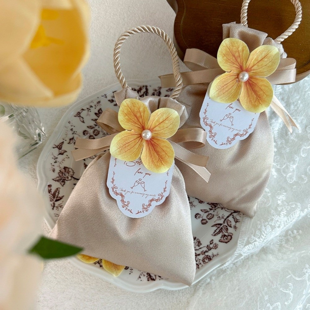 Portable Mini Flower Drawstring Bag Gift Packaging Elegant Wedding ...
