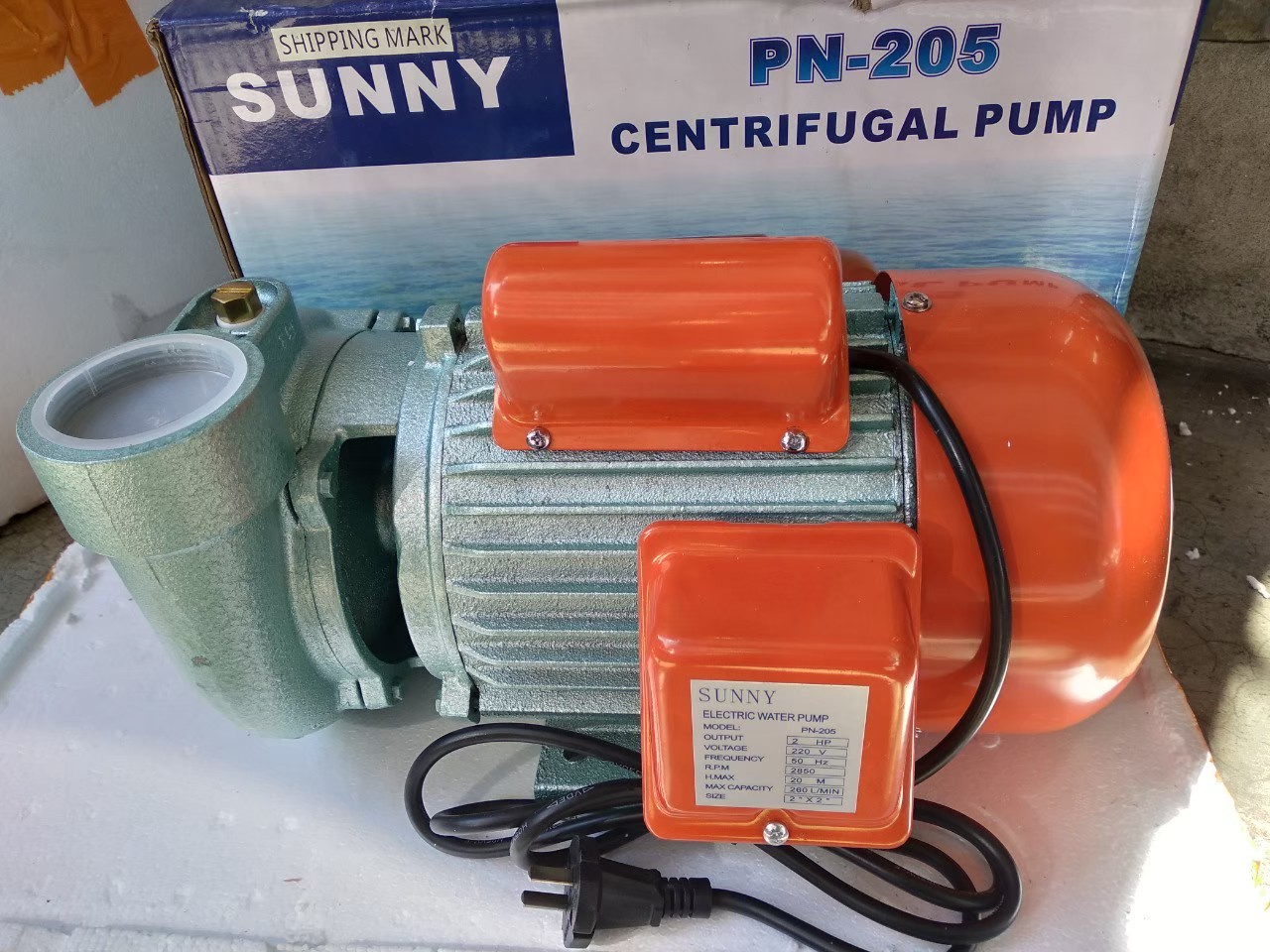 ปั้มน้ำหอยโข่ง ปั้มน้ำ ปั๊มน้ำหอยโข่ง 2" มอเตอร์ 2 แรงม้า ยี่ห้อ SUNNY ...