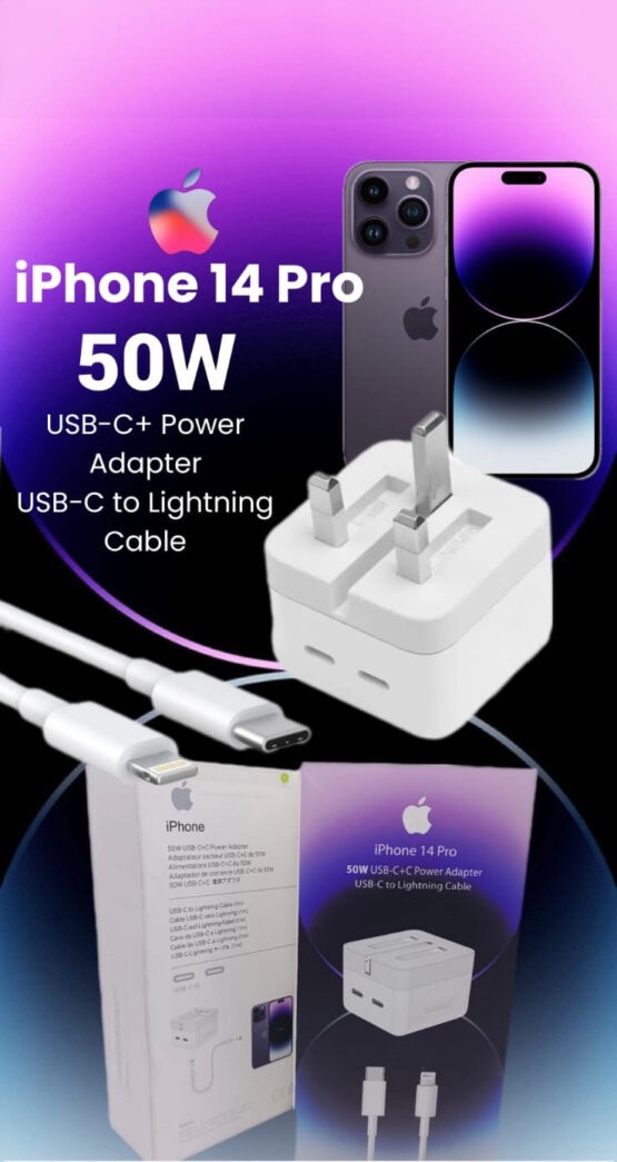 Original iPhone 14 Pro Max 50W(25w+25w)High Quality USB-C+C Power ...