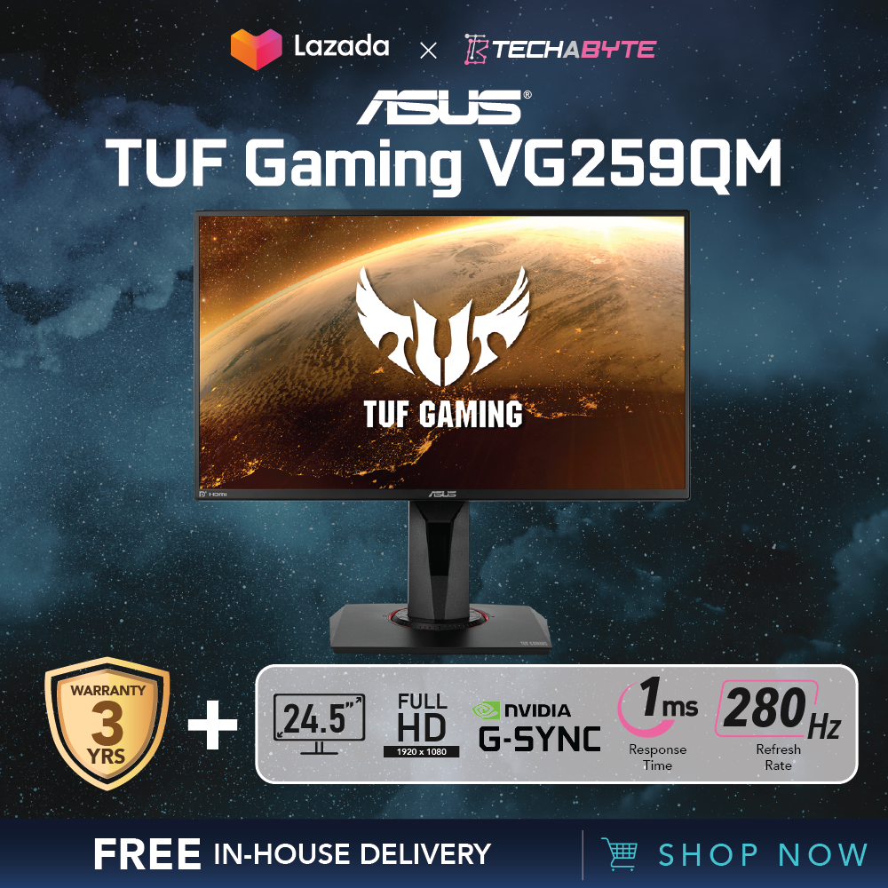 Asus TUF Gaming VG259QM | 24.5" FHD | IPS | 280Hz | 1ms | G-Sync Flat ...