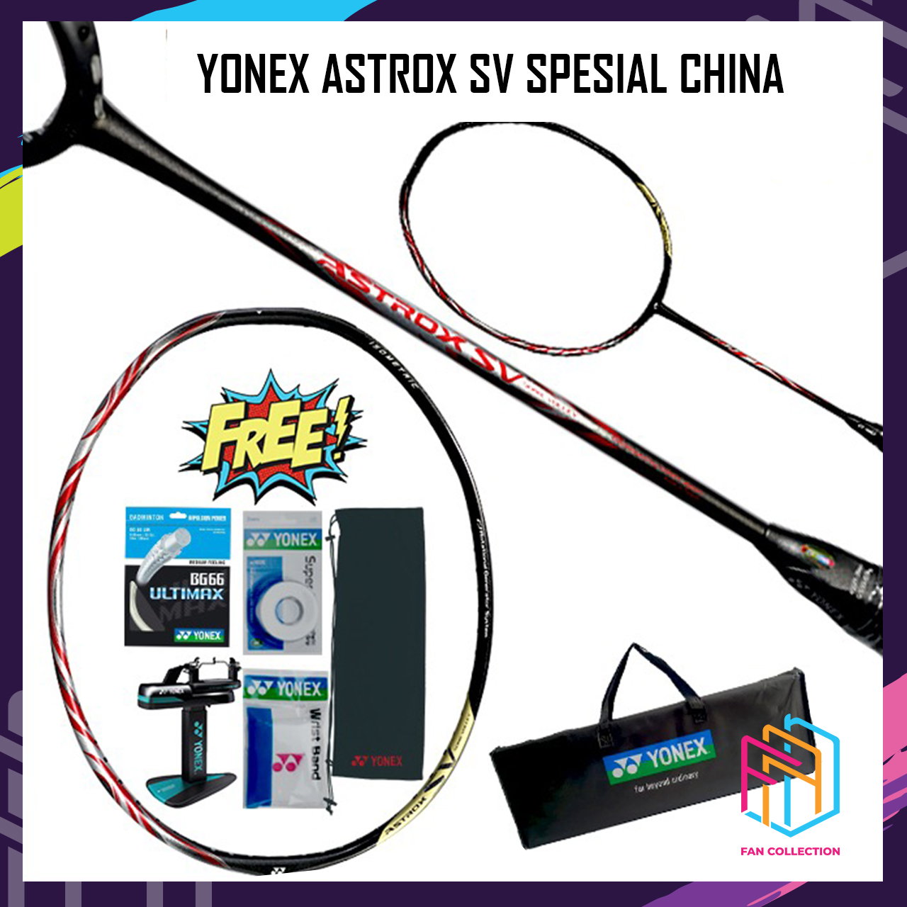 YONEX Raket Badminton ASTROX SV Sonic Volley | Lazada Indonesia