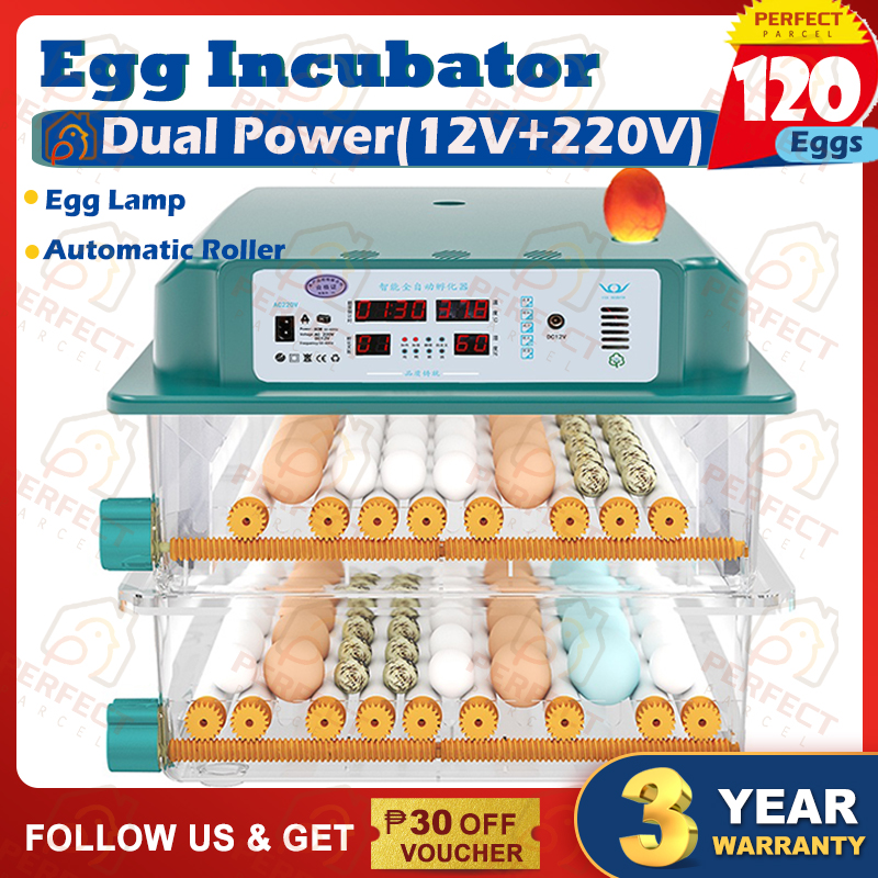 【12V + 220V Dual Power】16/36/64/120 Vida birds egg incubator for ...