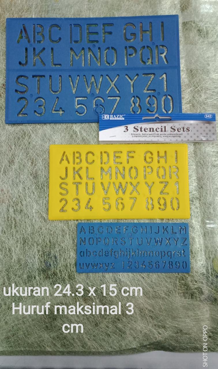 mal huruf isi 3 bazic stensil huruf | Lazada Indonesia