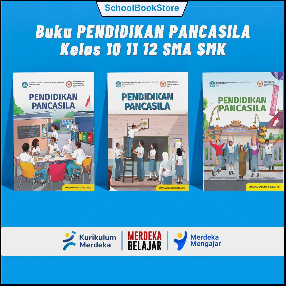 Buku PENDIDIKAN PANCASILA Kelas 10 11 12 SMA SMK Kurikulum Merdeka Belajar Mata Pelajaran PKN ...
