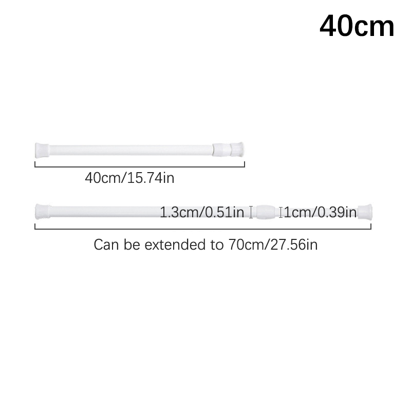 Adjustable Curtain Rod Metal Curtain Rod Holder Without Drilling ...