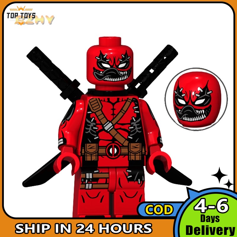 Coolplay【ready stock】Pink Deadpool Minifigures Venom Batman Blocks Toys ...