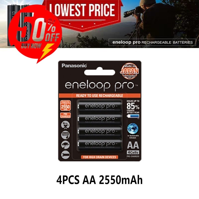 Panasonic Eneloop Pro AAA หรือ AA แบตเตอรี่ 1.2V Ni-MH แบตเตอรี่แบบ ...