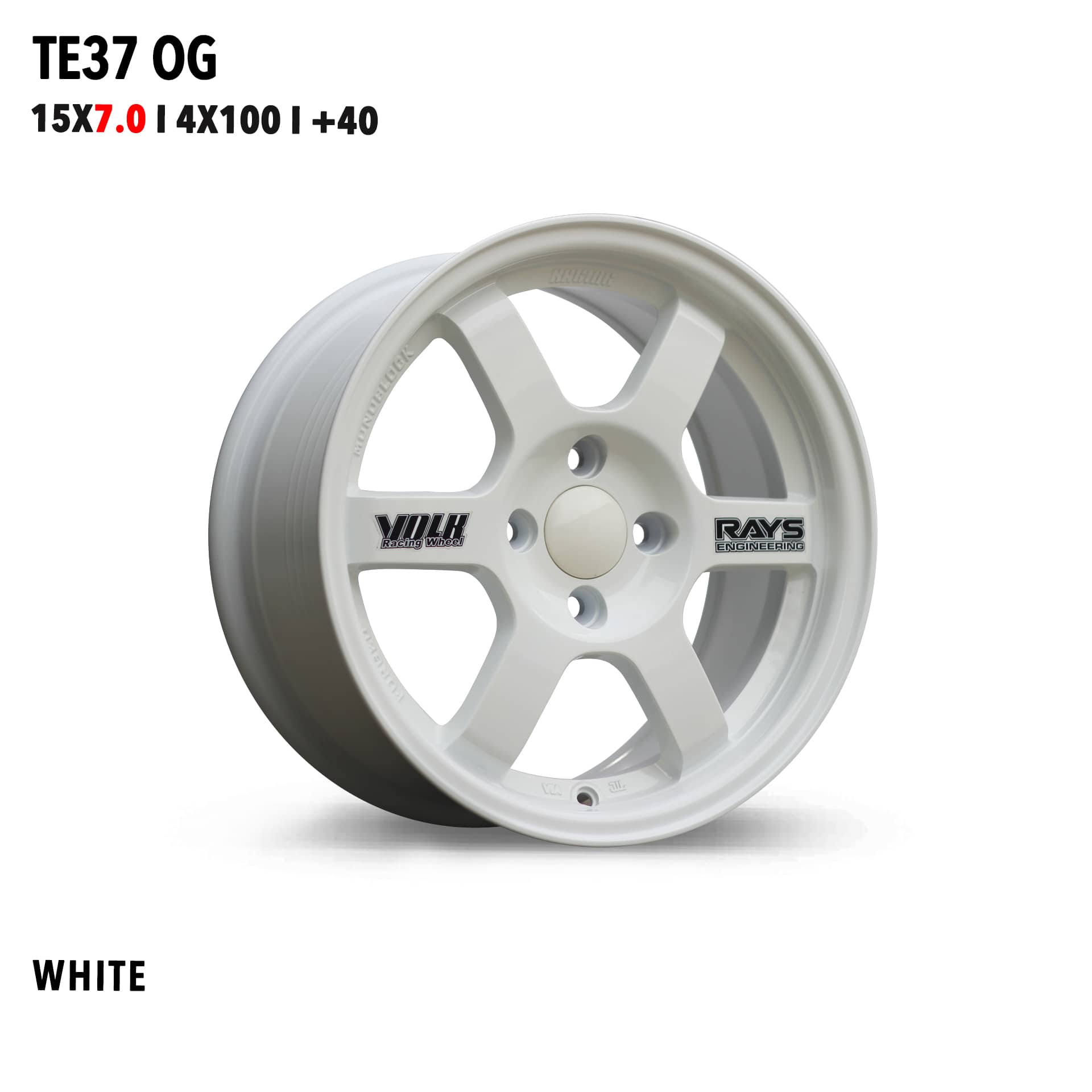 Velg Mobil Ring 15 TE37 OG WHITE 4H 100 E.38 | Lazada Indonesia