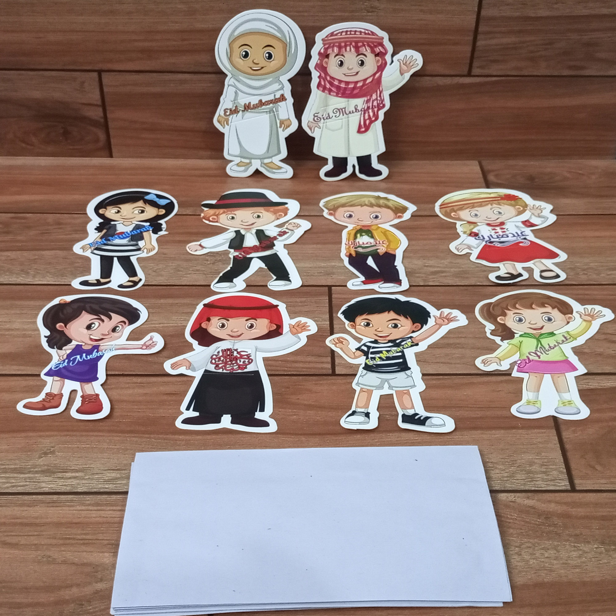 Kids Eidi Tuck card, Eid Mubarak Cards with Envelopes (Pack of 30 Mix ...