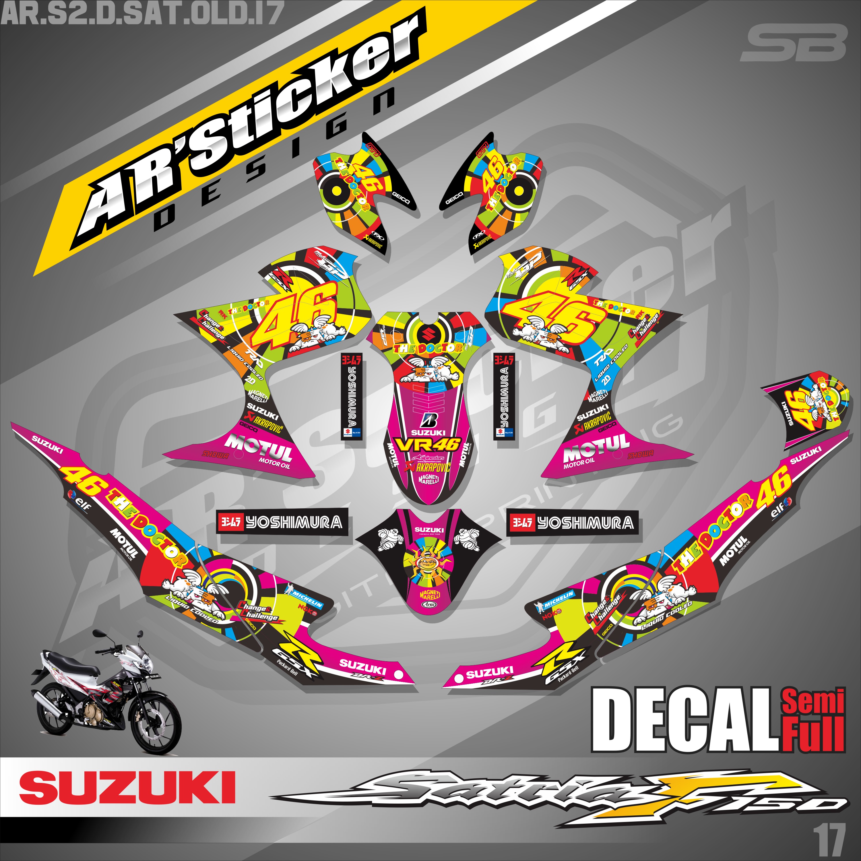 Sticker Decal Full Body SATRIA OLD / SATRIA BARONG - Sticker Decal ...