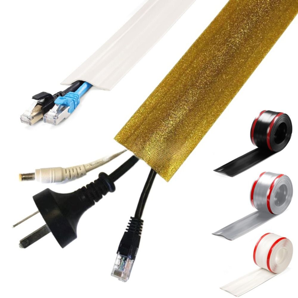 Professional PVC Floor Cable Cover Self Adhesive 1m Wall Wire Concealer ...
