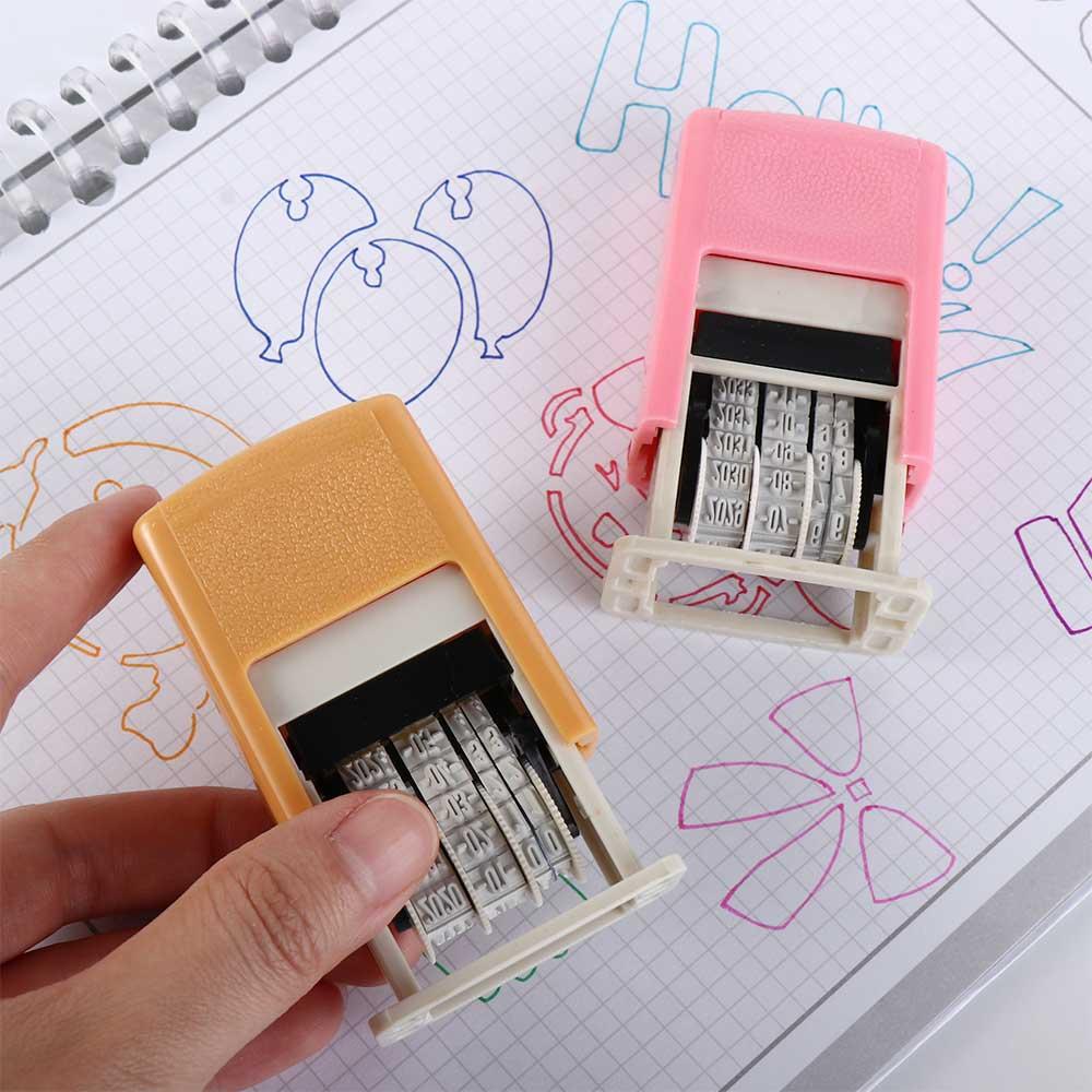 DIY Handle Account Date Stamps Stamping Ink Self-Inking Stamps For ...