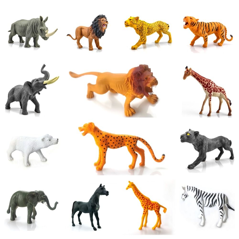 Creative Artificial Jungle Wild Animal Model Panther Horse Realistic ...