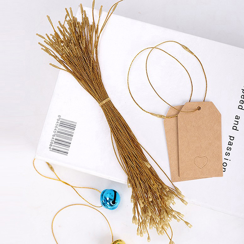 100pcs 20cm Gold Silver Rope Fiber Threads Gift Packaging String ...