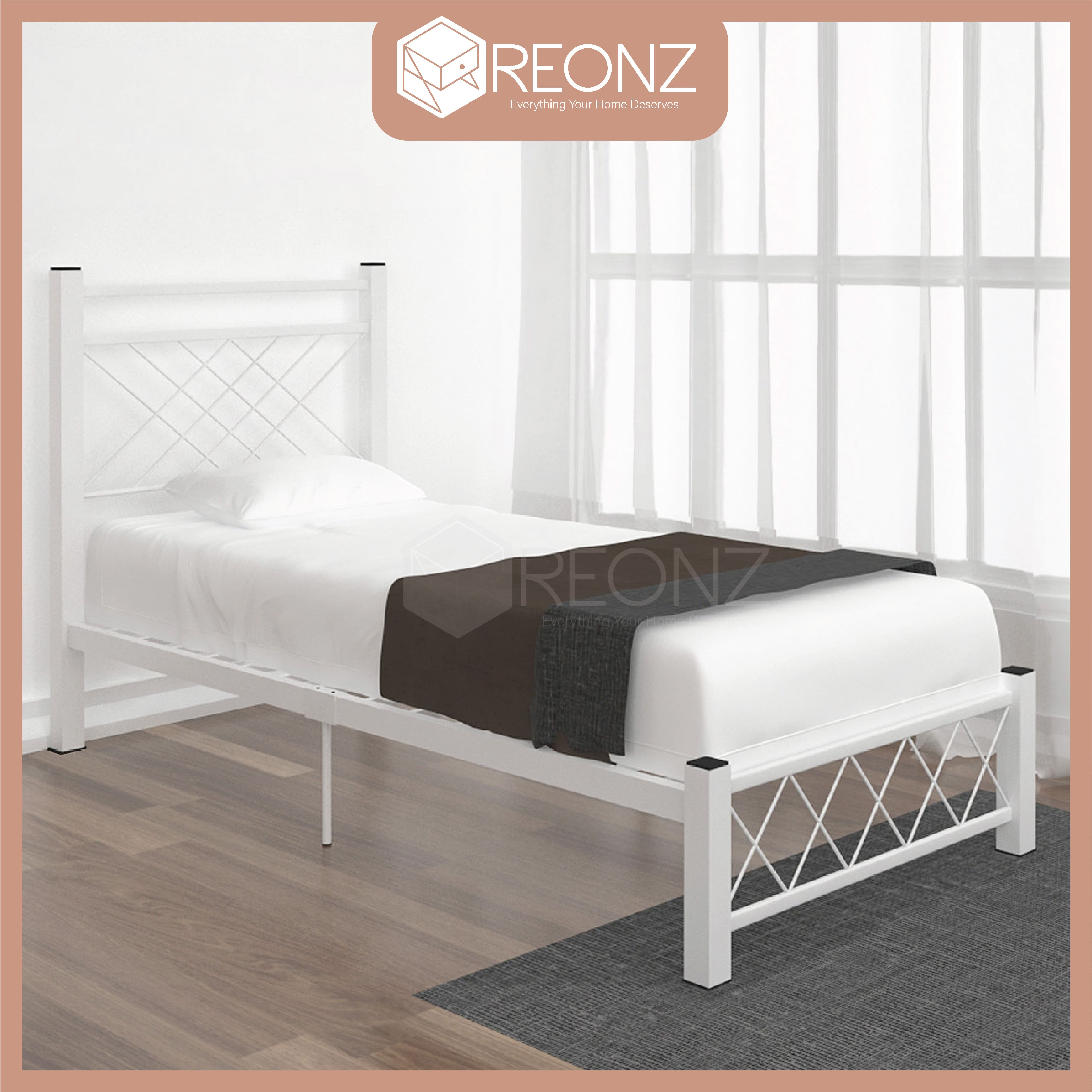 REONZ Beta Metal Single & Queen Bed Frame Katil single katil queen ...