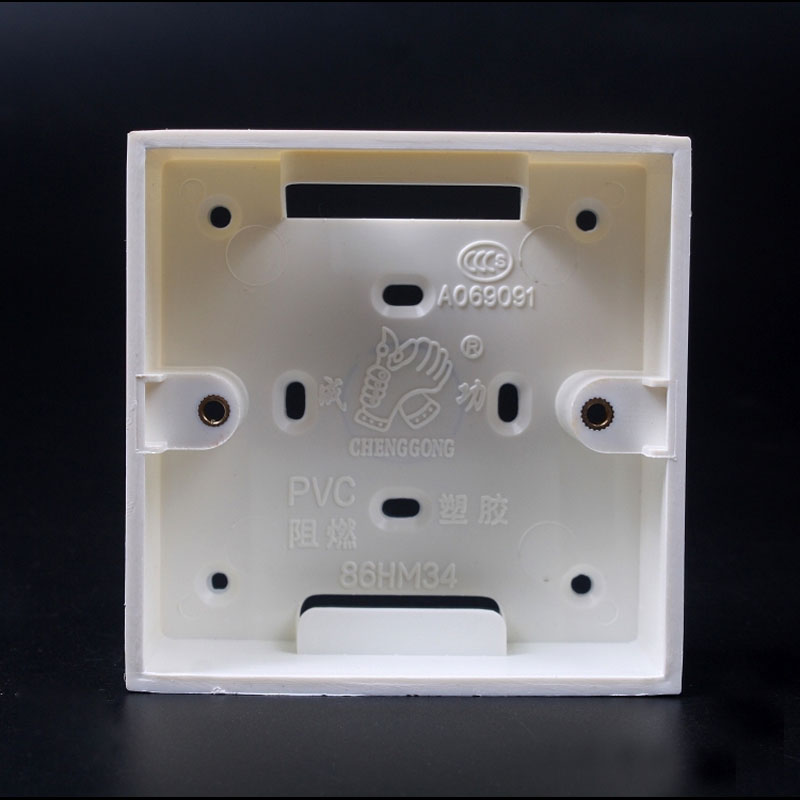 Home Improvement Type 86 Wall Mounted Bottom Box White Switch Socket ...
