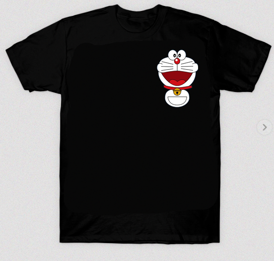 Cartoon Anime Doraemon graphic design print tee men's cotton O-neck ...