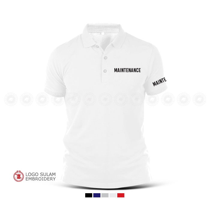 Premium Polo Tee Maintenance Uniform DIY Baju T-Shirt Lelaki Design ...