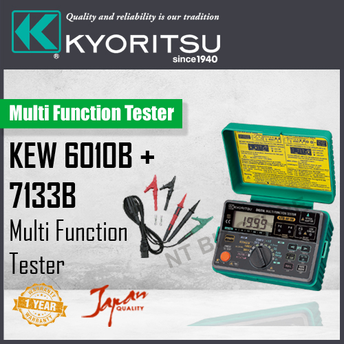 KYORITSU 6010B + 7133B DIGITAL MULTI FUNCTION TESTER WITH DISTRIBUTION ...