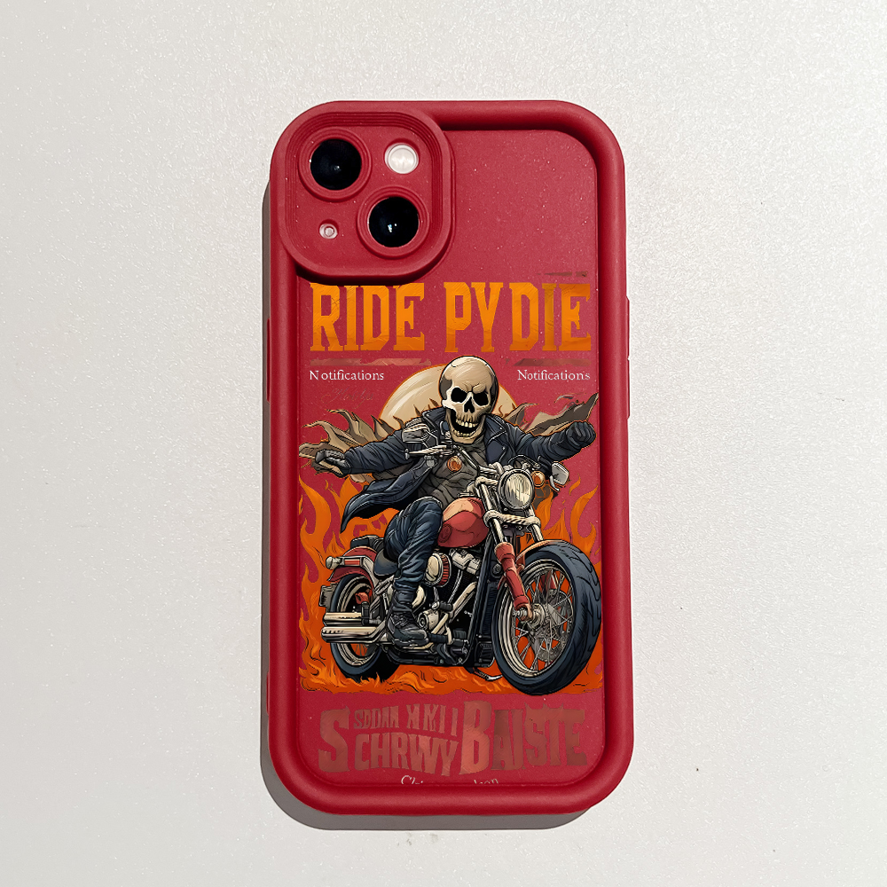 ZCSIBORUI for Redmi 14C Back Cover Motorcycle Skulls Pattern Soft ...