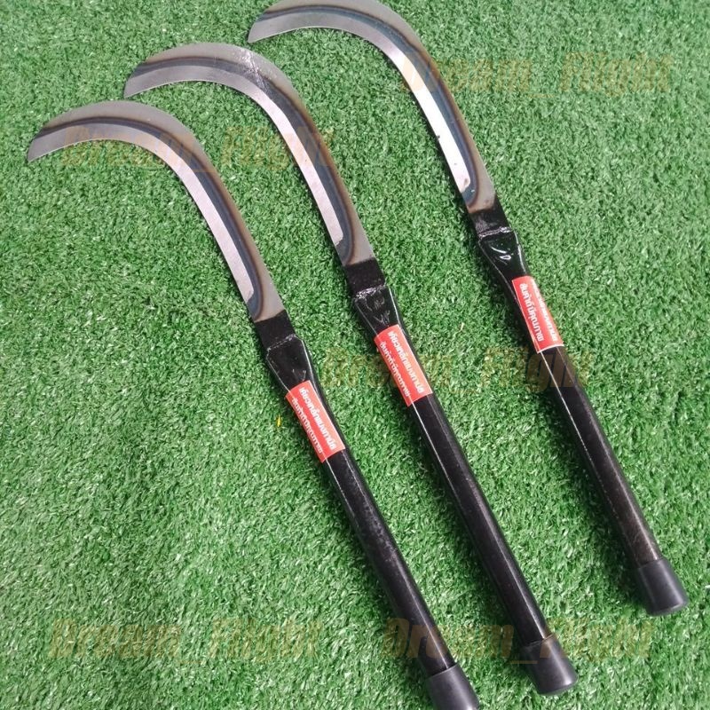 🇵🇭 60cm Multipurpose Long Handle Sickle Manganese Steel Agricultural ...