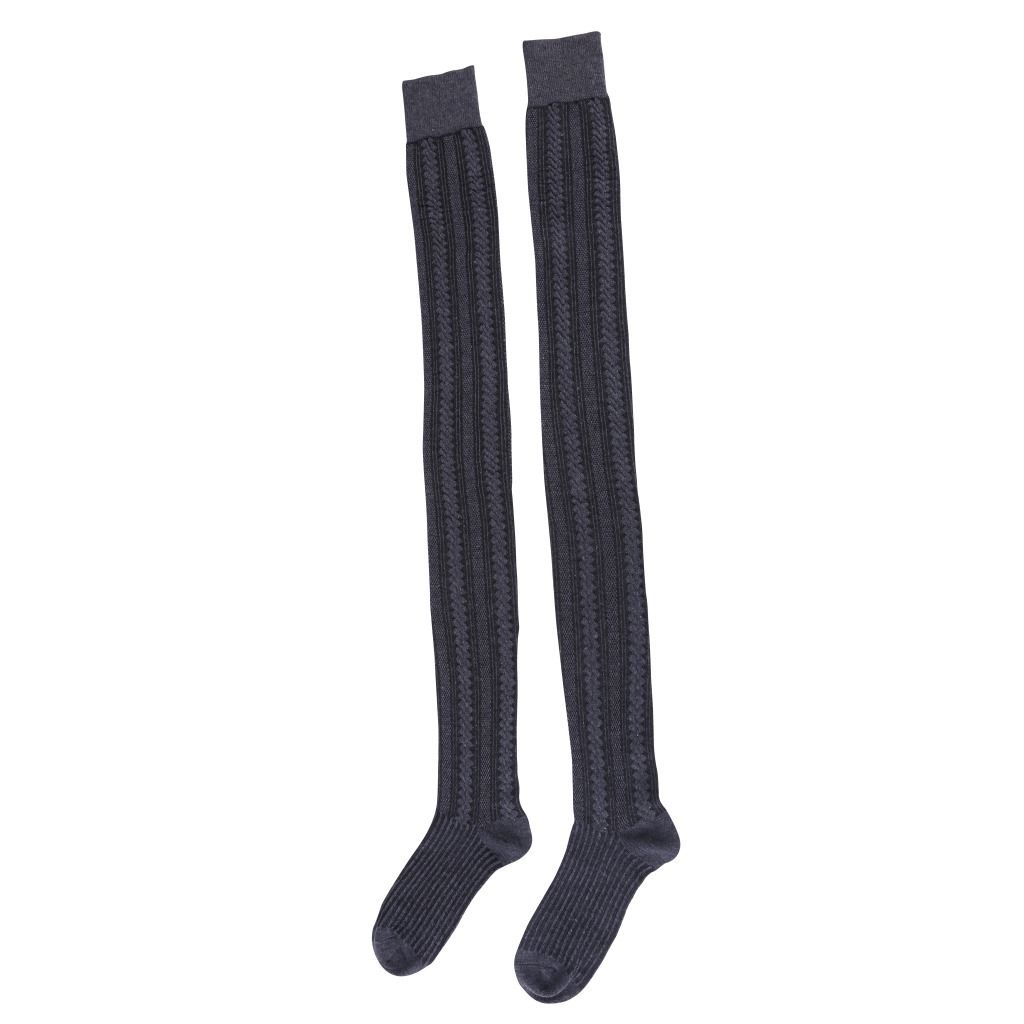 【Clay & Cloud】Onne&Kas 1 Pair Gray Stockings Warm Thigh High Over the ...