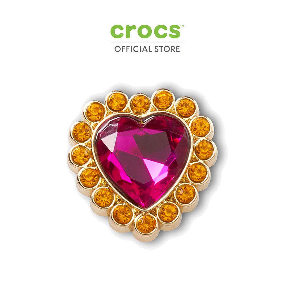 CROCS ตัวติดรองเท้า JIBBITZ PINK STUDDED HEART รุ่น 10014197 - CROCS - ThaiPick