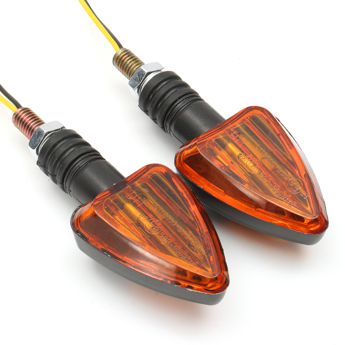 262527581072 Pair Motorcycle Mini Turn Signal Light Blinker 6 LED 8mm ...