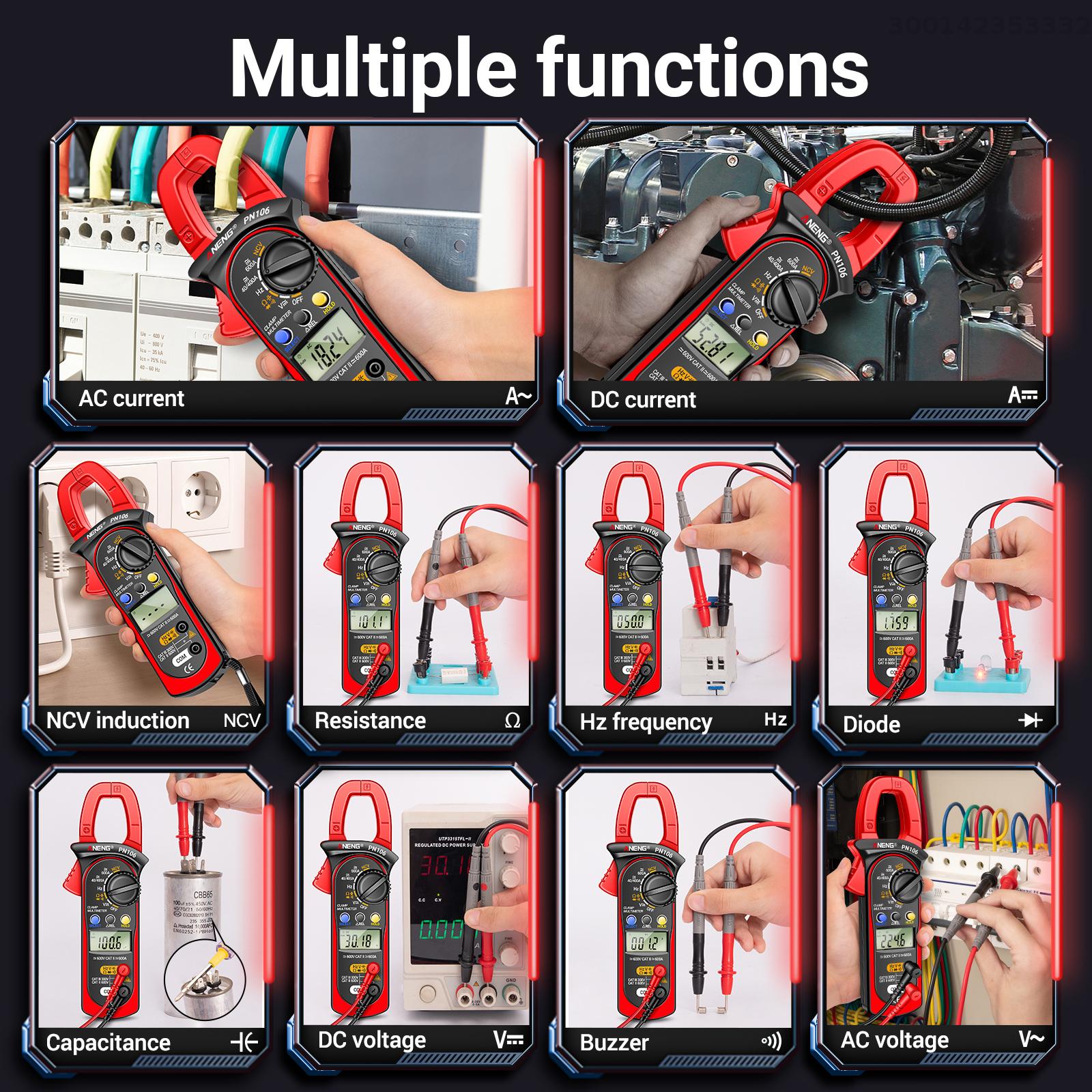 Portable Handheld Multimeter LCD Display and Auto Shutdown for Easy ...
