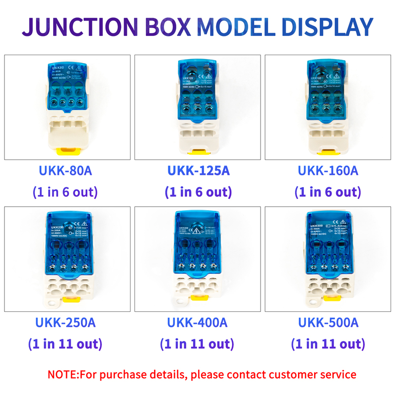 Ukk 80a One In Multiple-Out Distribution Box Din Terminal Blocks Wire ...