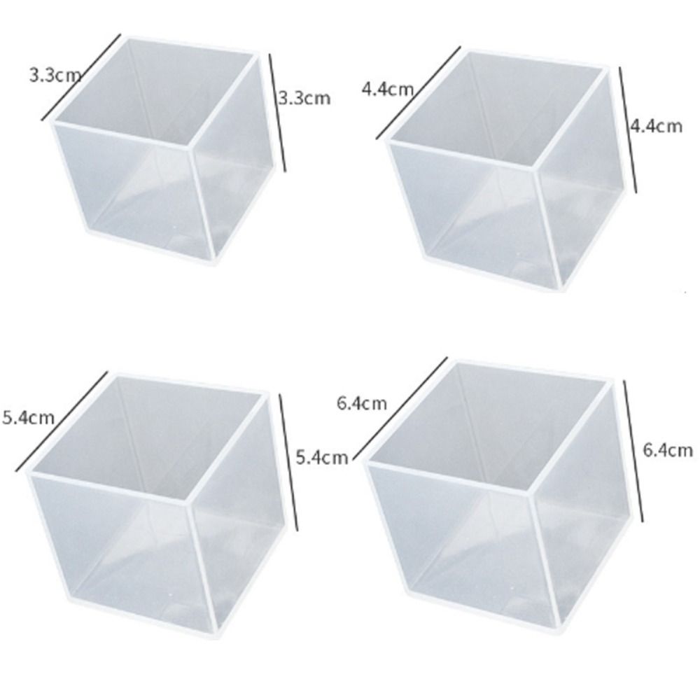Candle Large Square Cube Molds Deep 3D Cube Mould Silicone Epoxy Resin ...