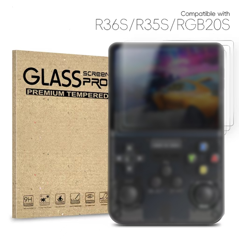 【Latest Style】 R36S Gaming Console Screen Protector Tempered Protector ...