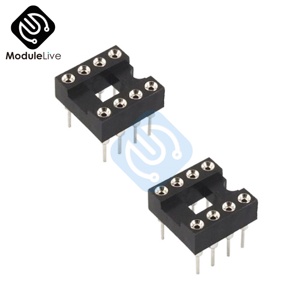 【LuxeGlow】10PCS 8Pin SIP DIP Round IC Sockets Adaptor Solder Type ...